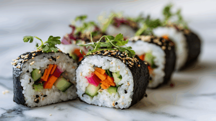 Vegetarische sushi rolletjes - Gezond Weekmenu